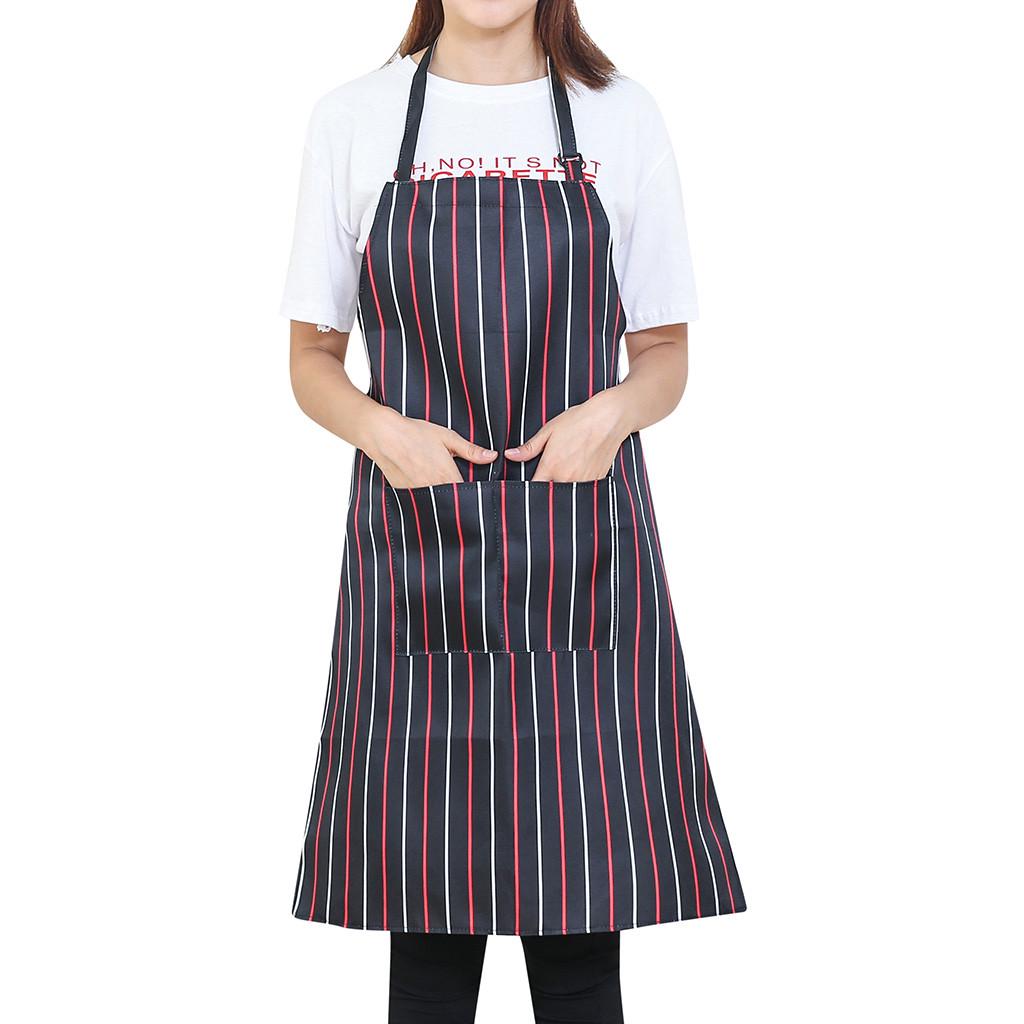 Buy Women Cooking Chef Kitchen Restaurant Bib Apron Dress Pocket Apron ...