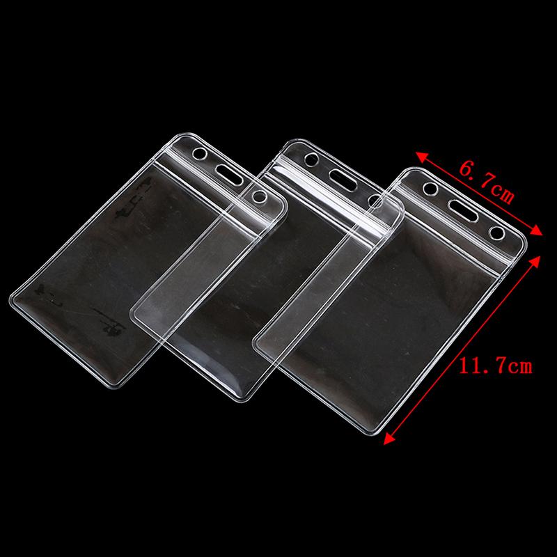 Cheap 10Pcs vertical transparent id card badge holder | Joom