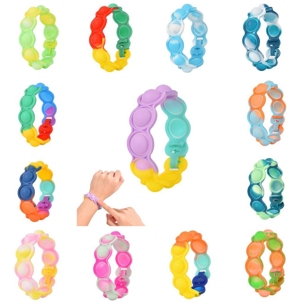 Buy Bubble Colorful Fun Sensory Toy Press Pressure Relief Silicone ...