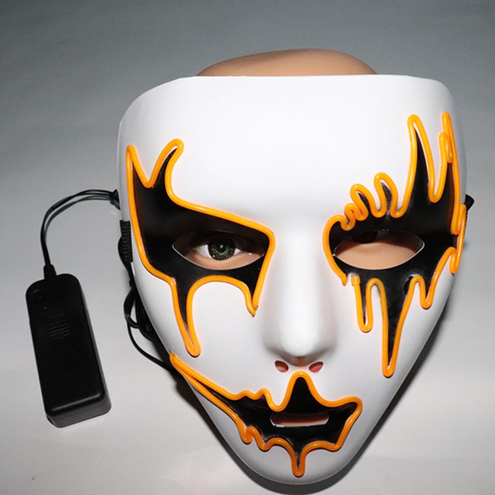 Buy Fashion Halloween Sound Reactive Full Face LED Light Up Mask Dance ...