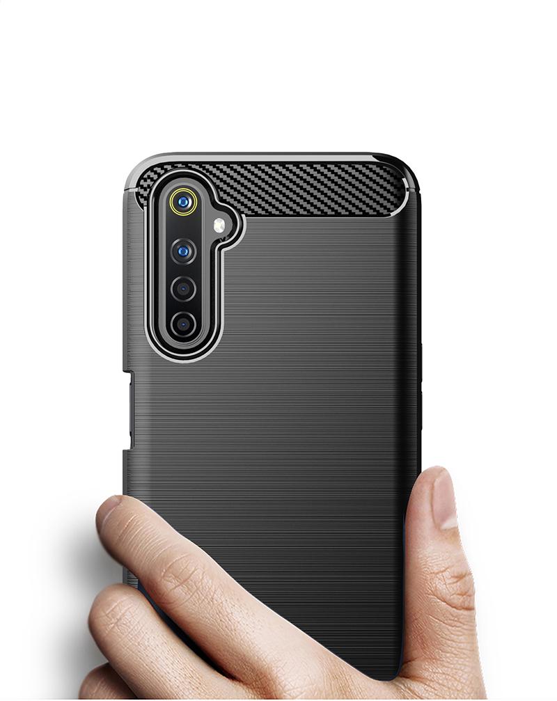 Cheap Carbon Fiber OPPO Realme 6 Case Soft Back Cover Protective Realme ...