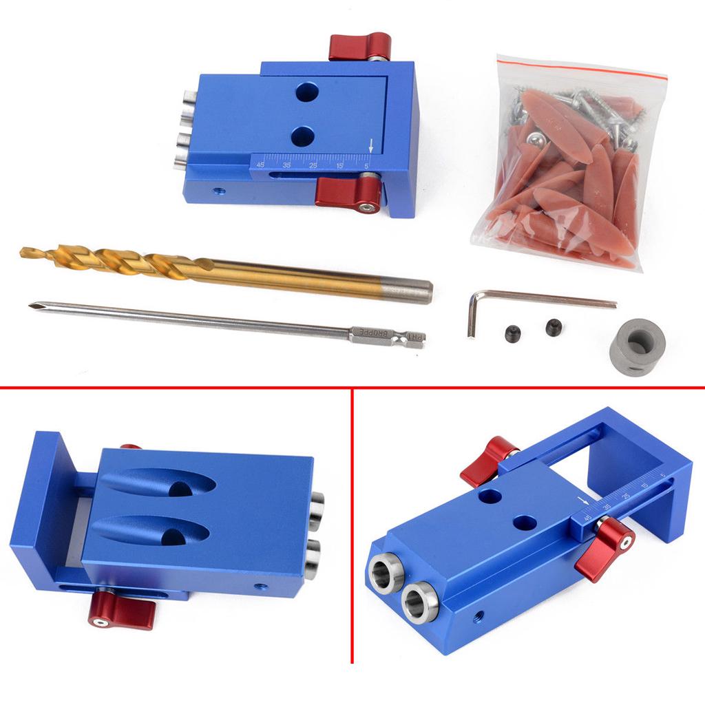 Pocket Hole Jig Mini Kit Machine System with Step Drill Bit & Wrench ...