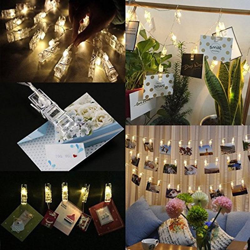 Buy 10M 10 LED Photo Clips String Lights for Hanging Photos Paintings ...
