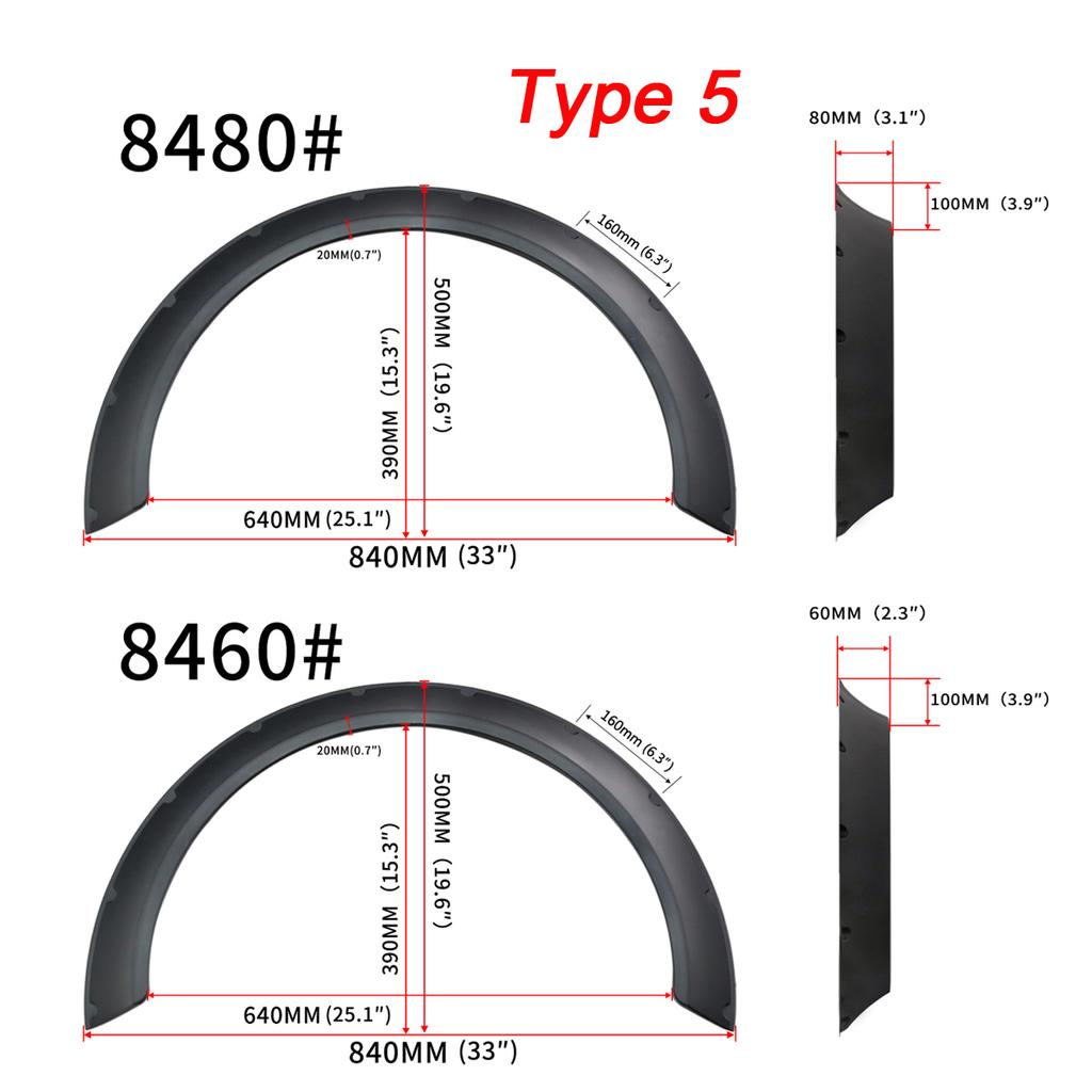 Buy 4Pcs Wide Body Fender Flares Wheel Cover Car Modified Flexible ...