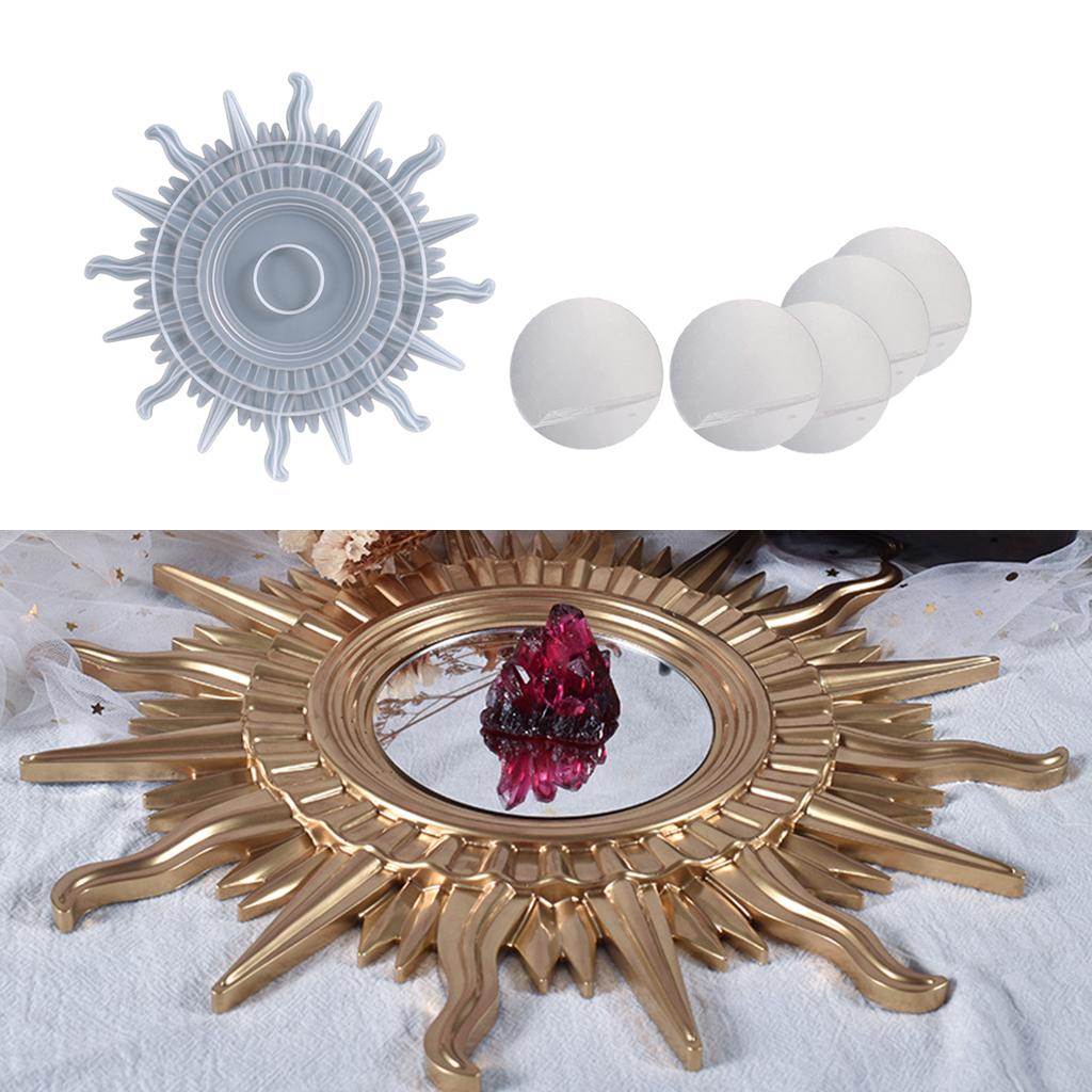 Satın alın Wall Mirror Sun Mold Resin Moulds Crystal Crafts Silicone ...