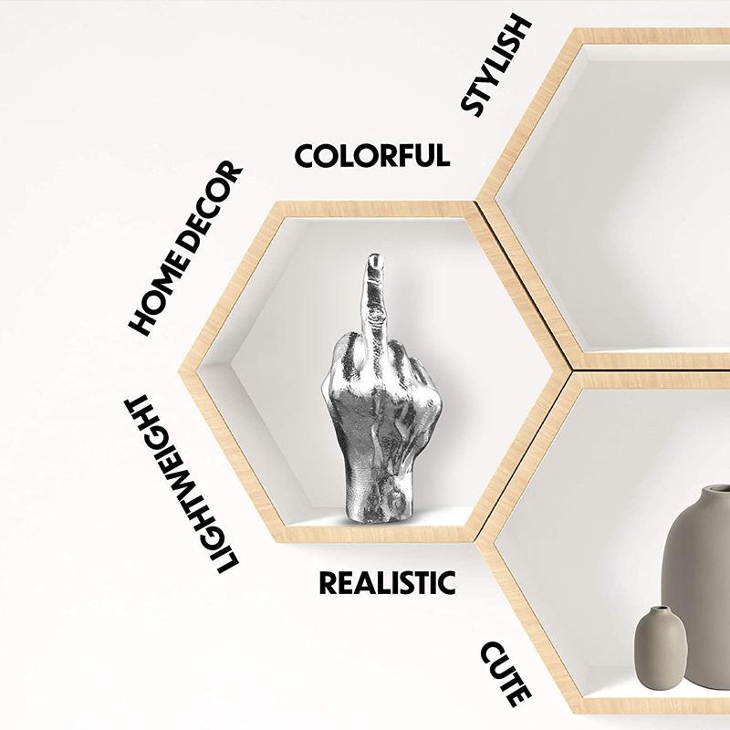 Buy Middle Finger Up Provocative Resin Statue Nordic Creative Modern ...