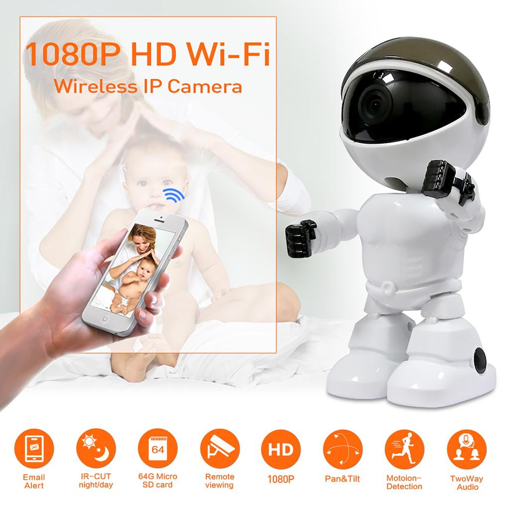 Buy 1080P Cloud Home Security Camera, Robot Intelligent Tracking Camera ...