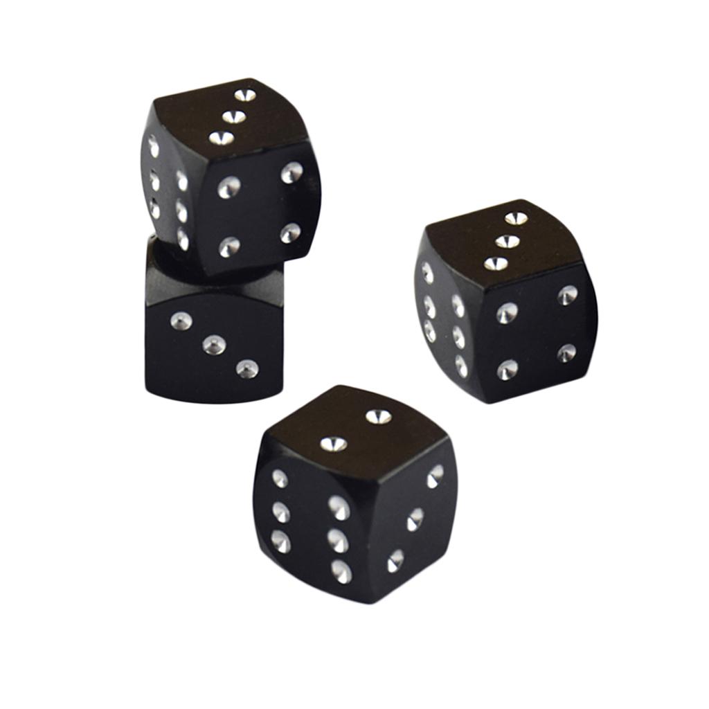 Buy 4 Pieces Dice Dust Valve Caps Novelty Fun Retro Auto Carstyling ...