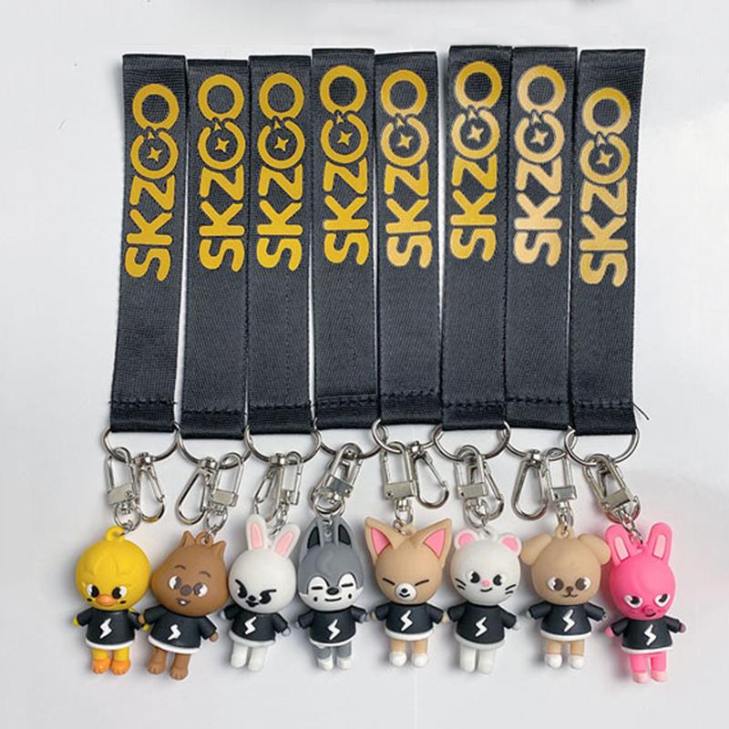 Buy Stray Kids Cute Doll Key Chain SKZOO Nylon Lanyard Bag Pendant ...