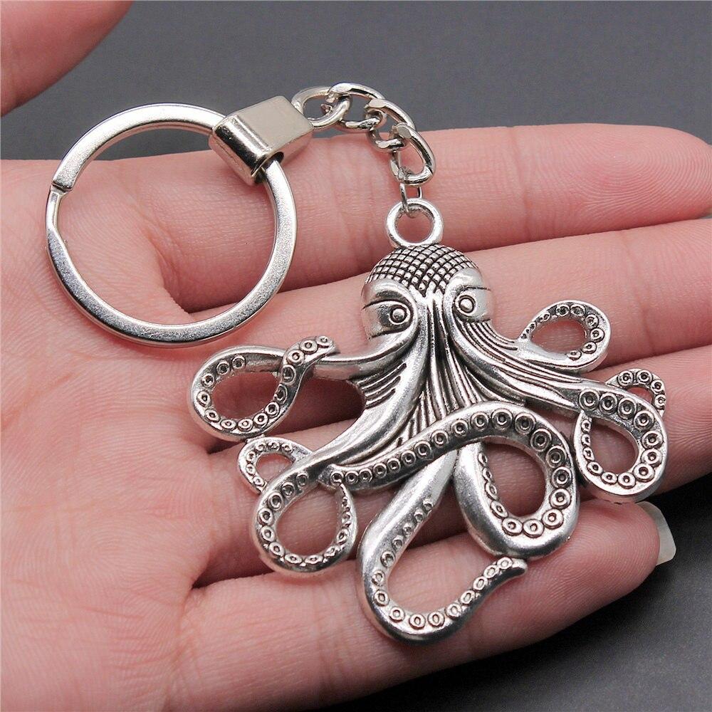 Kaufe 1 Piece 59x57mm Octopus Charms Keychains Women Gifts for Children ...