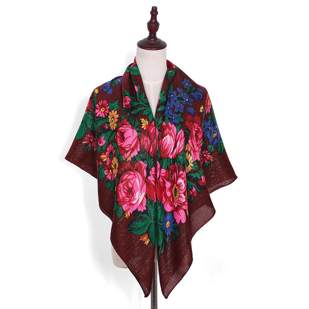 Buy Fashion New Retro Russian Scarf For Women Square Blanket Print Lady ...
