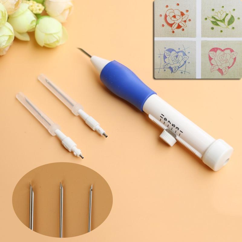 6 Pcs DIY Embroidery Pen 1.3/1.6/2.2mm Plastic Needles Threaders ...