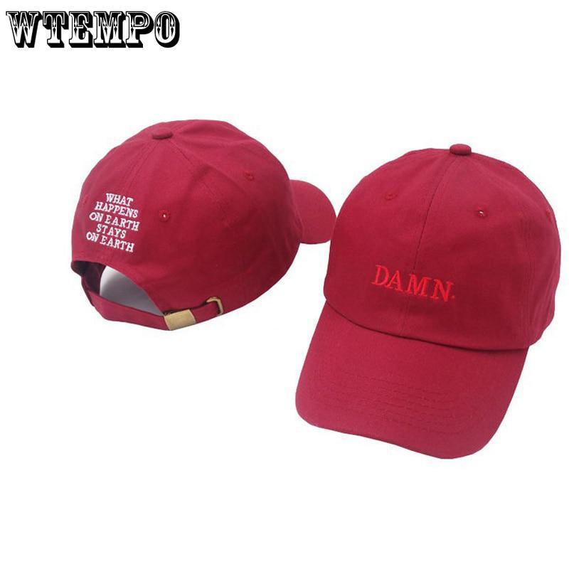 Buy WTEMPOWtempowtempo2019 New Wine Red Kendrick Lamar Damn Cap ...
