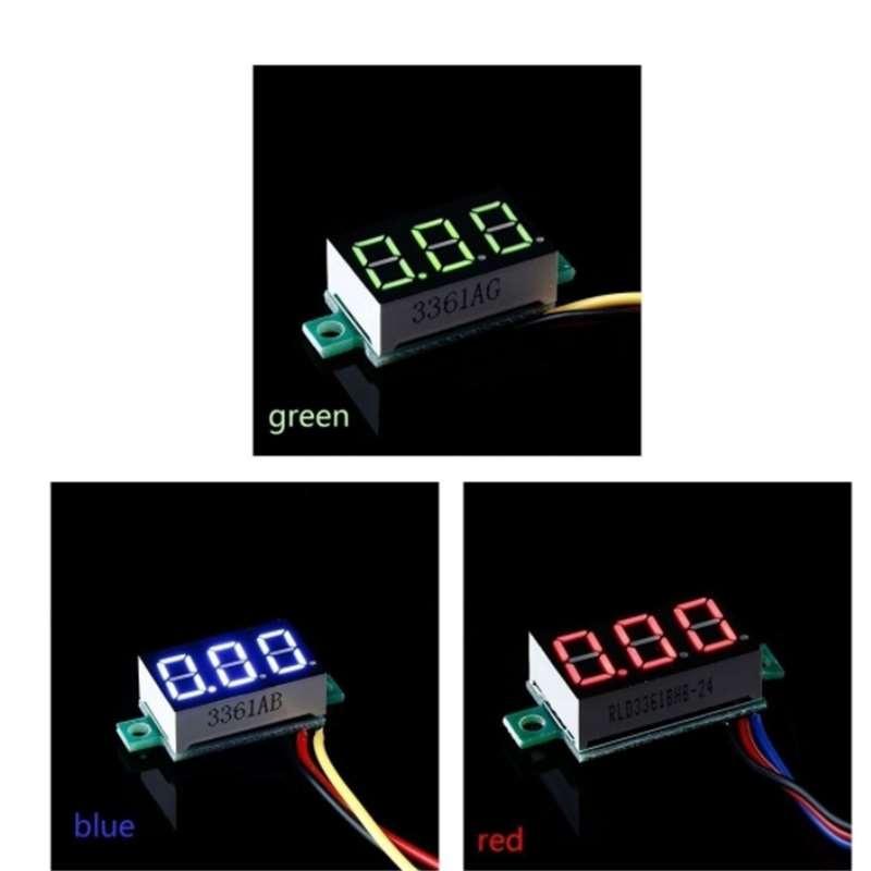DC0-100V LED Panel 3-Digital Voltmeter Mini 0.36 " LED Display Voltage ...