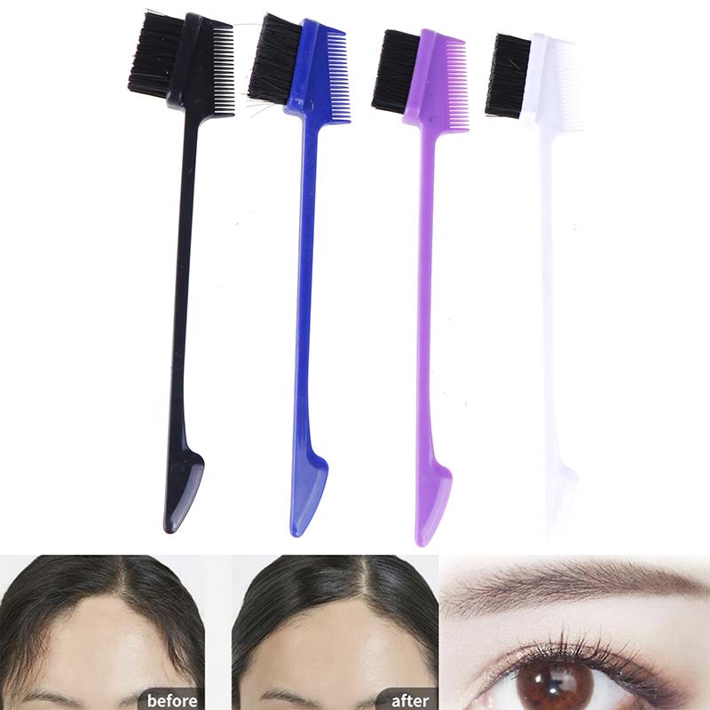 Buy 1X Double Sided Edge Control Eyebrow Comb Portable Eye Brow Eyelash ...
