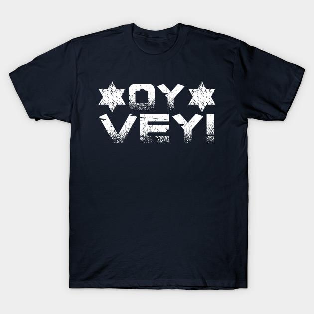 Buy Men Premium Cotton Harajuku T Shirt Oy Vey Yiddish Print Men's Tee ...