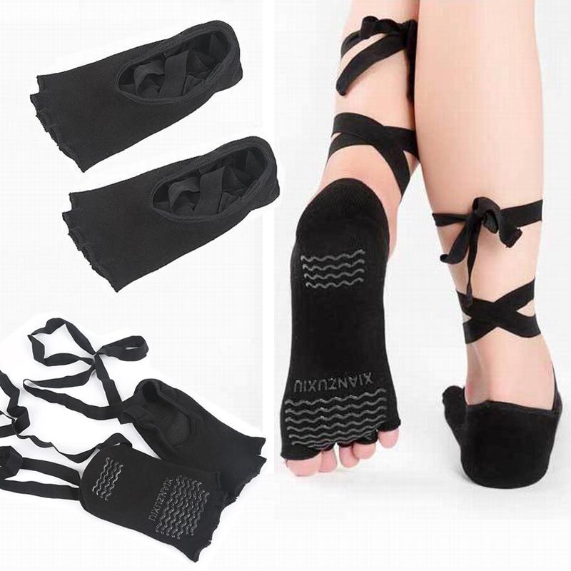 Buy 2PCS/PAIR Breathable Dancing Ballet Durable Non-Slip Toeless Yoga ...
