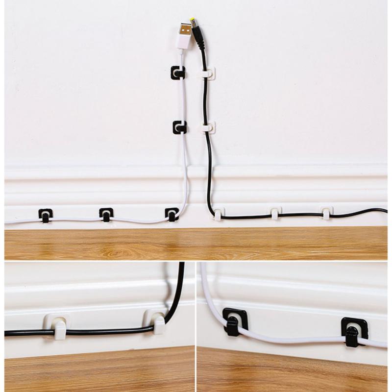 Buy Self-Adhesive Cable Organizer Clip Wire Fixing Clip Data Cable ...