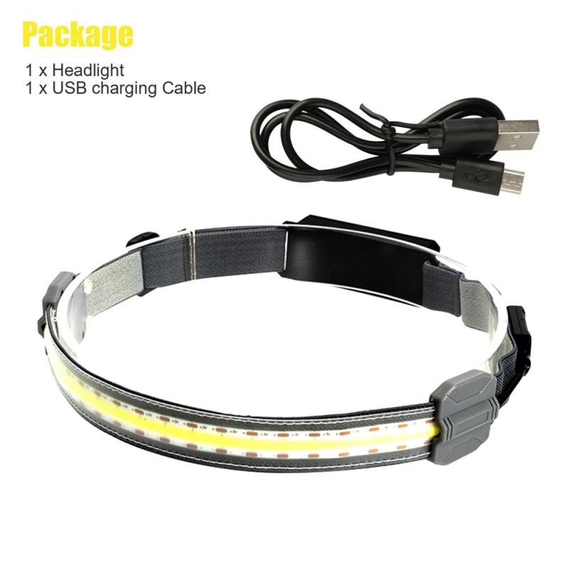 Buy Cob Led Headlight 3 Modes Torch Flashlight Work Light Head Band ...