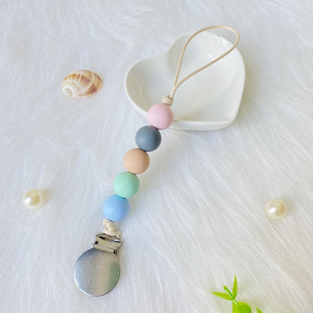 1Pcs Anti-lost Auxiliary Food Pacifier Holder Chain Baby Teether Chain ...