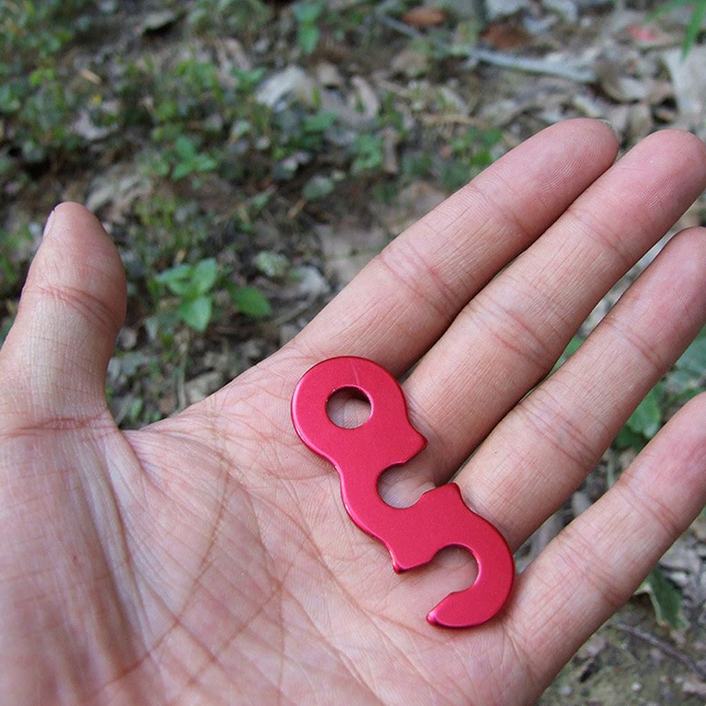 Buy 10pcs Outdoor Camping Red Aluminum Tent Wind Rope Stopper Adjust ...
