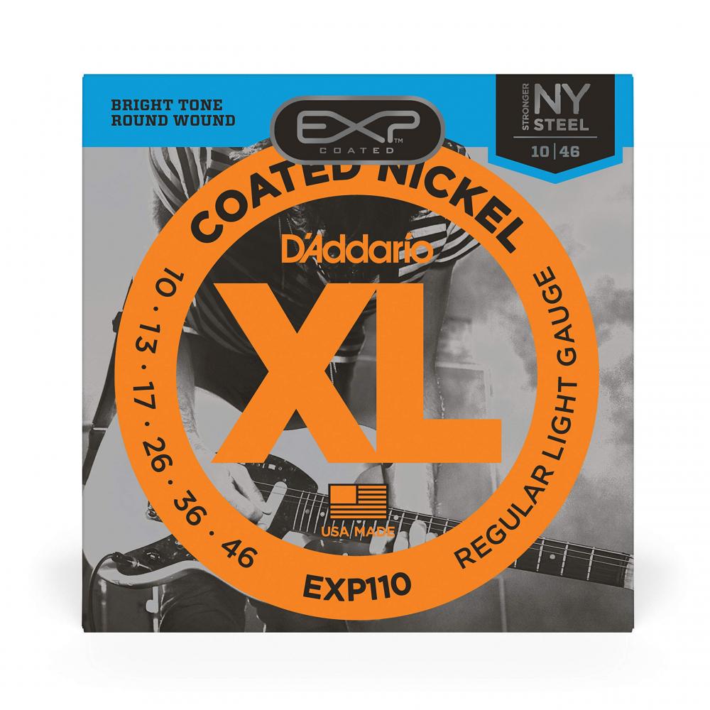 Buy D'Addario Electric Guitar Strings EXP Coating Regular Light .010 ...