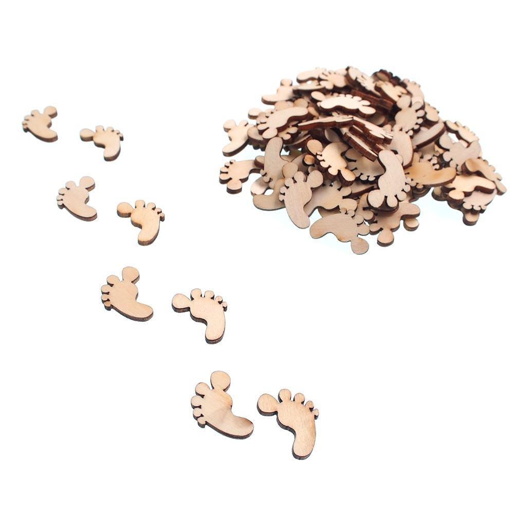 Buy 50pcs Natural Without Holes Chips Sewing Foot Shaped Buttons Craft ...