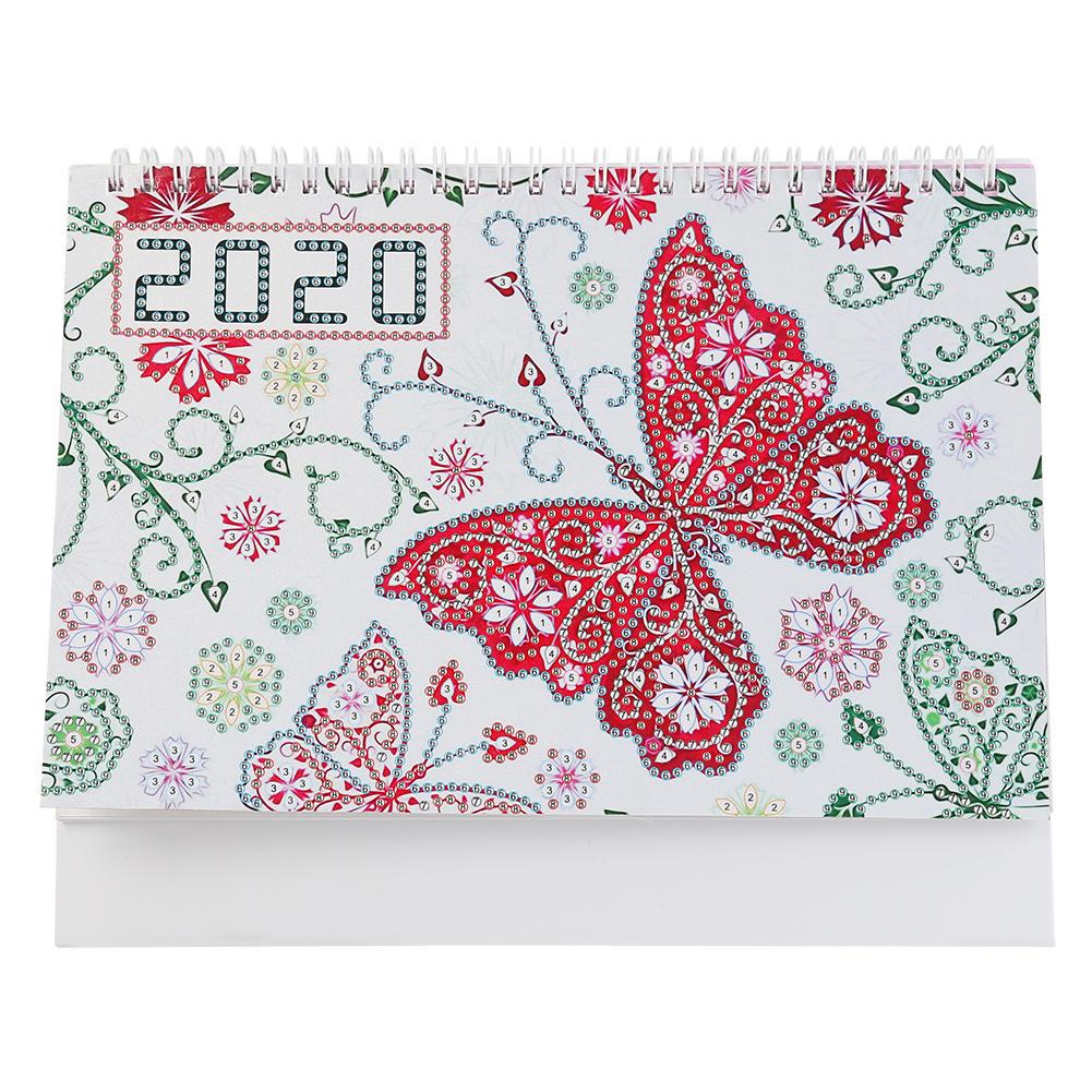 Buy DIY Butterfly Special Shaped Diamond Painting 2020 Table Calendar ...