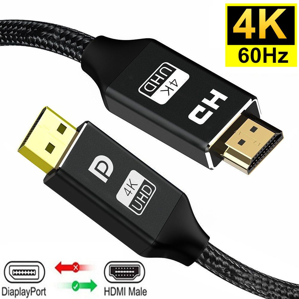 Buy Line Gold-Plated Male To Male DisplayPort To HDMI-Compatible DP To ...