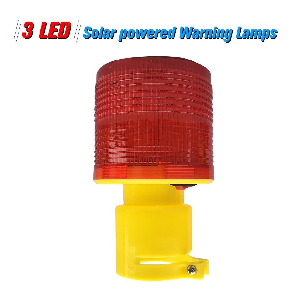 Solar Warning Lights 3pcs Leds Red Solar-Powered Warning Lamps ...
