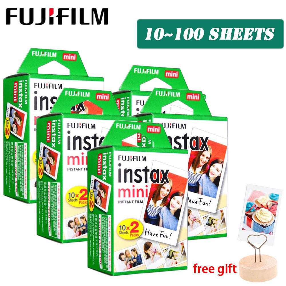 Buy 10-100 SHEETS Fujifilm Instax White Film for FUJI Instant Photo ...