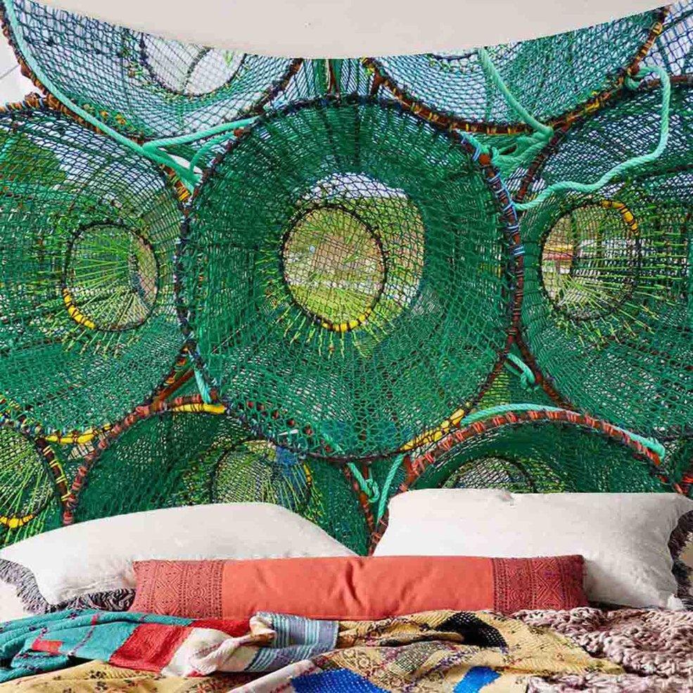 Buy [Limit Discounts]Green fishing net Square 1.5*1.8m Wall Hanging ...