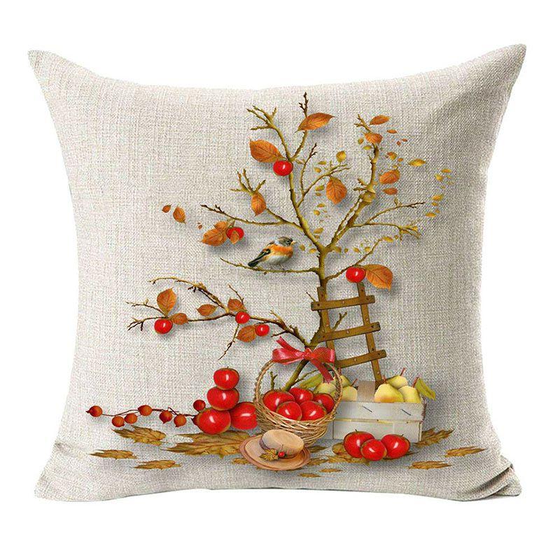 Autumn Harvest Cushion Cover Fall Pumpkin Printed Linen Pillow Cover ...