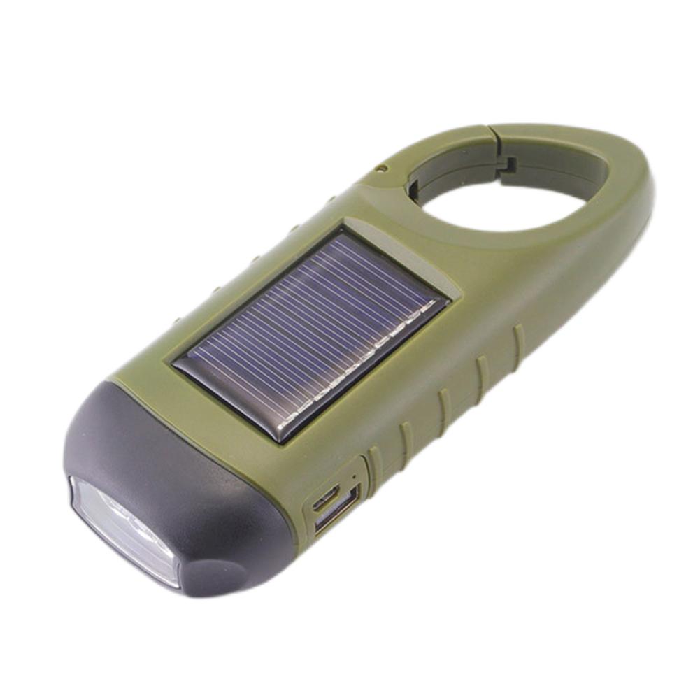 Satın alın LED Clip Dynamo Flashlight Camping Hand Crank Solar Powered ...