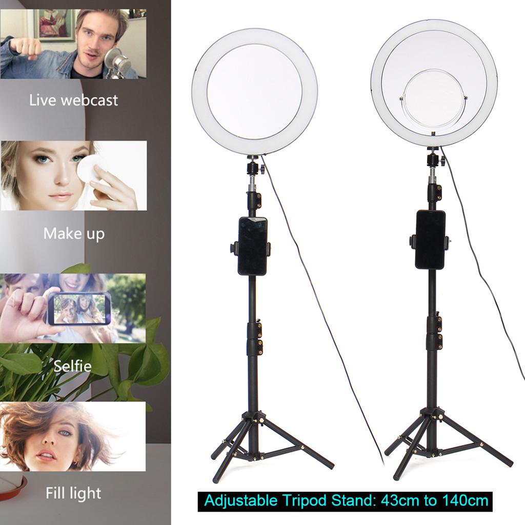 Buy 12.60" LED Studio Dimmable Ring Light Phone USB bluetooth Selfie ...