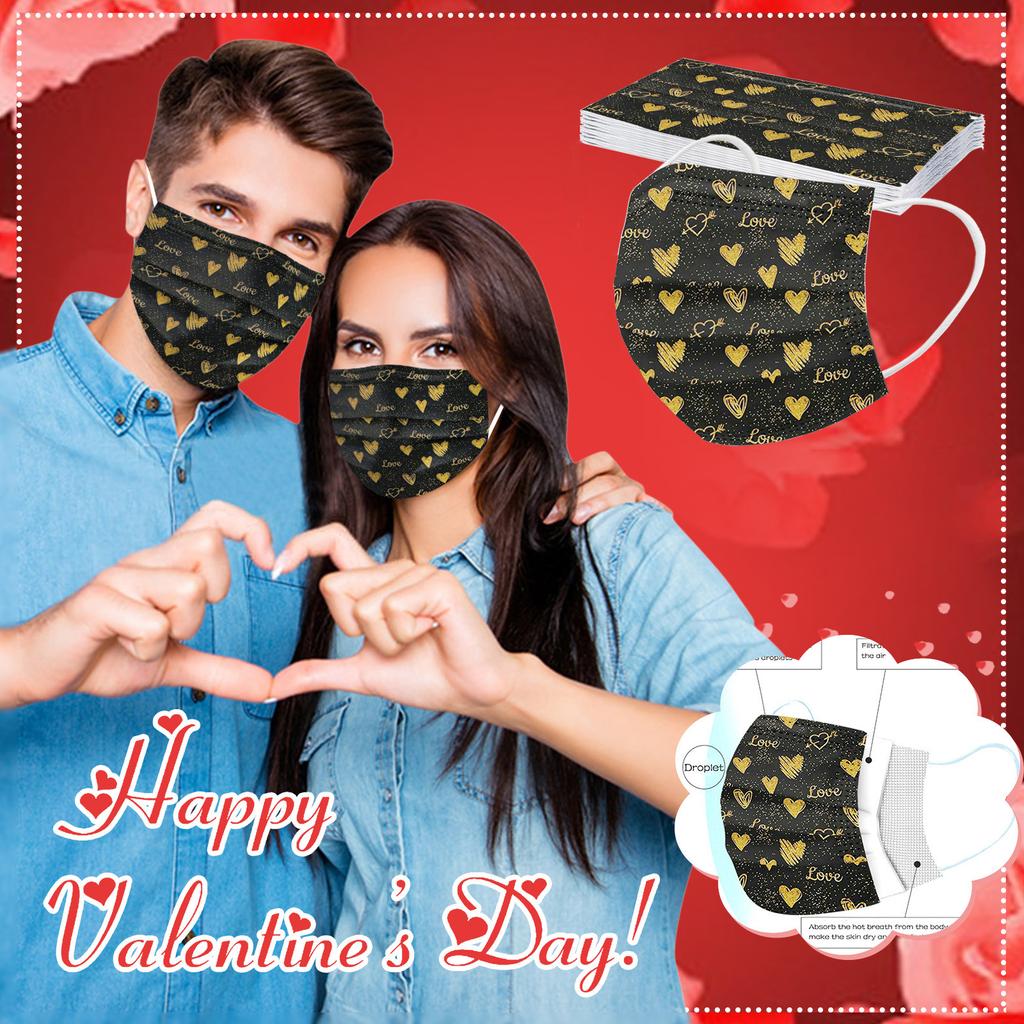 Cheap Valentine's Day Disposable Face Mask For Adult Valentines Masks ...