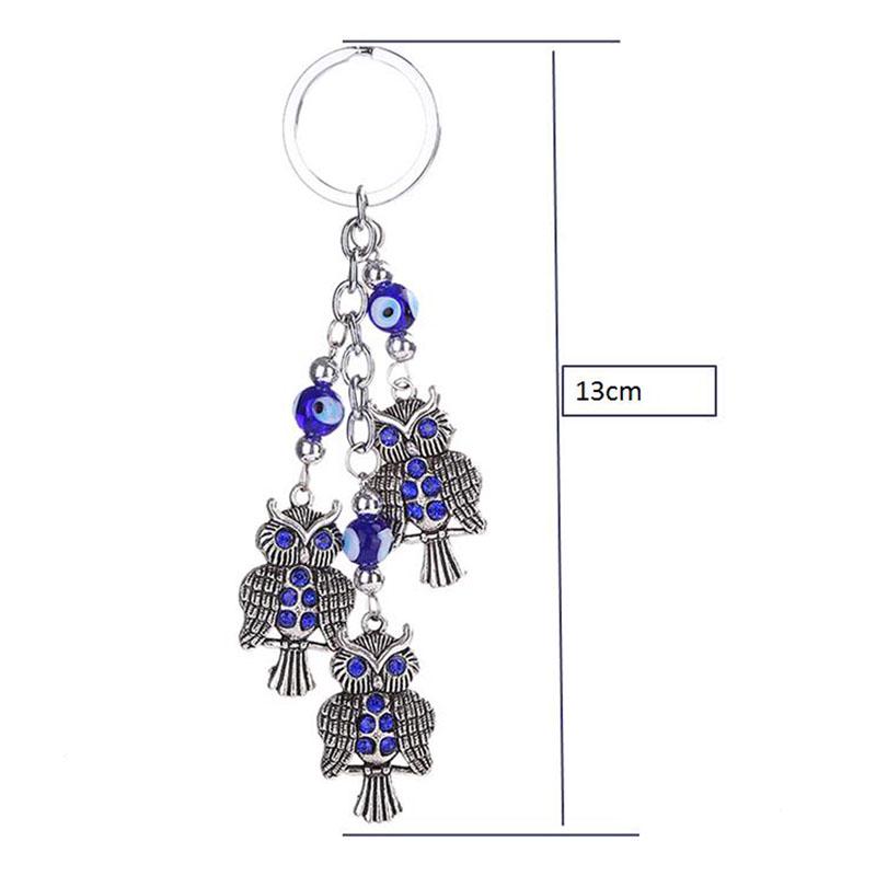 Buy Creative Blue Evil Eye Key Chain Rhinestone Pendant Purse Handbag ...