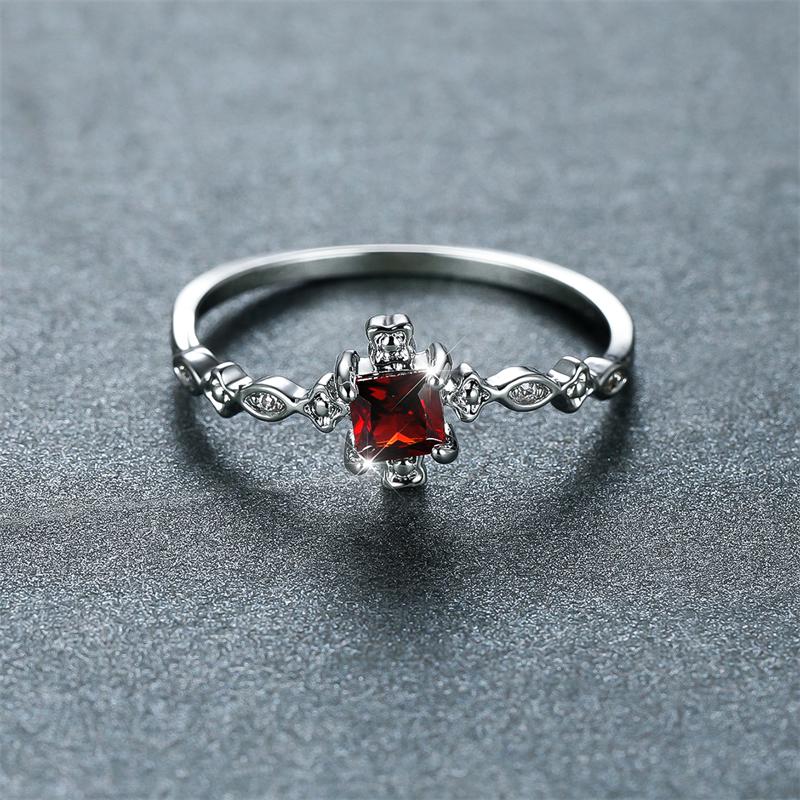 Buy Vintage Black Zirconia Ring Women Trendy Engagement Party Ring ...