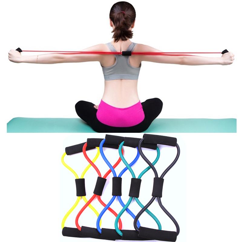 Buy 8 Word Fitness Rope Resistance Bands for Fitness Elastic Equipment ...