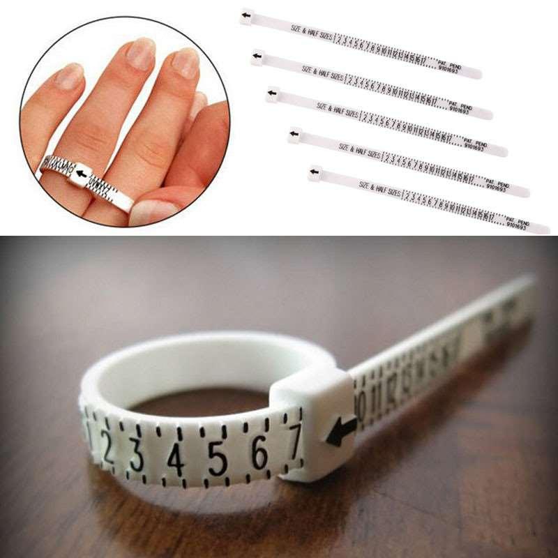 Buy 2pcs/set Plastic Finger Ring Sizer Finger Ring Sizing Tool Gauge at ...