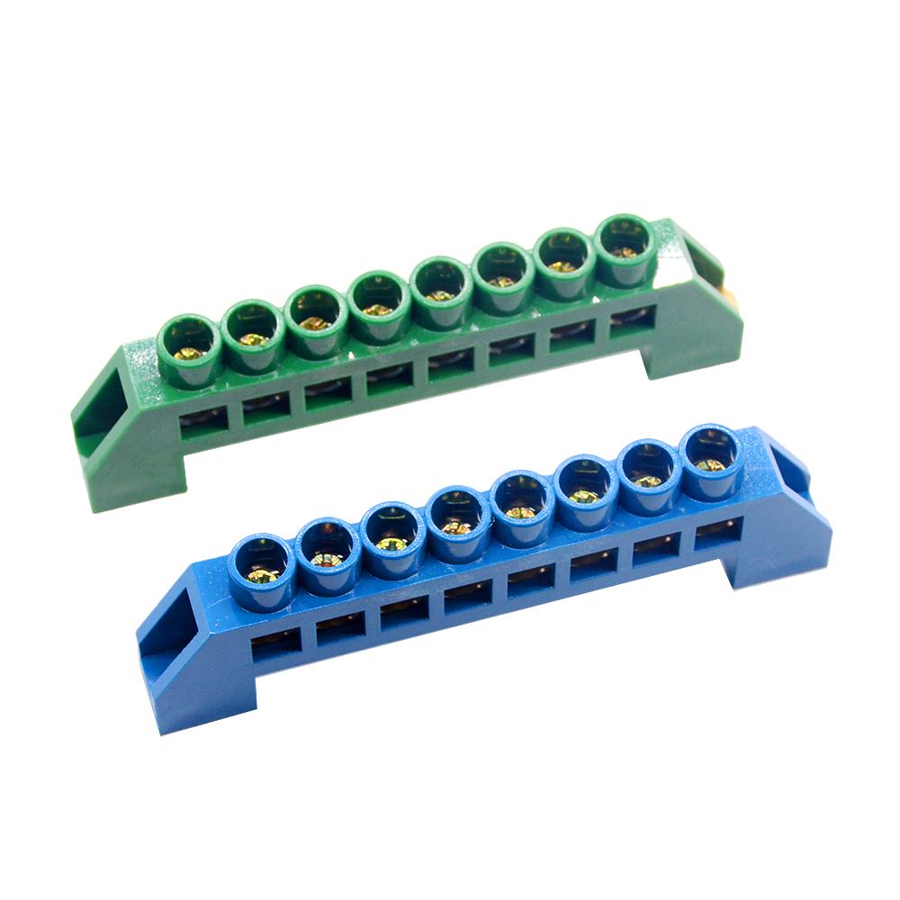 Buy 1pcs Bridge Design Zero Line 4-12 Pole Screw Brass Copper Grounding ...