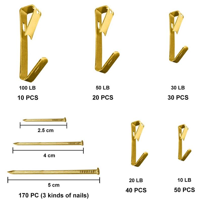 Buy 320 PCS Picture Hooks with Nails Heavy Duty Picture Hangers Picture ...