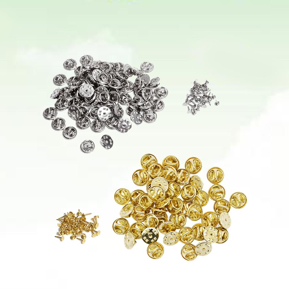 Buy 200 Butterfly Pin Backs DIY Lapel Holders Lapel Pins Jewelry ...