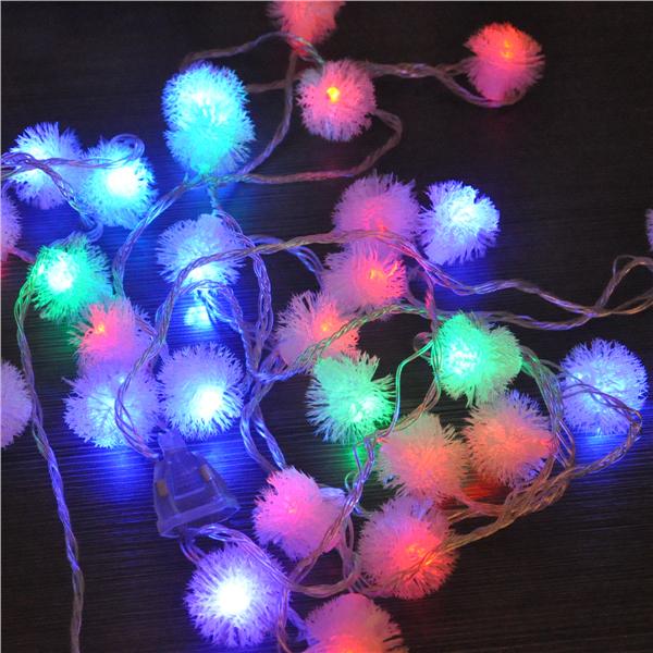 5M AC 220V 30-LEDs Snowball Shaped LED String Lights Lamps with EU Plug ...
