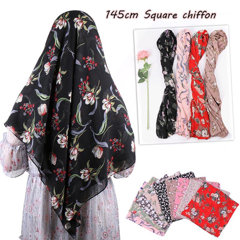 Muslim Printed Scarf Bubble Pearl Chiffon Malaysian Headscarf Scarf ...
