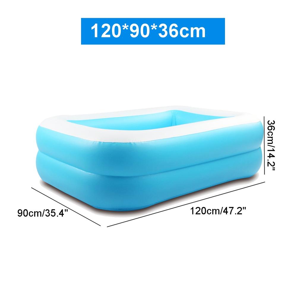 180/150/130/120CM Portable Inflatable Swimming Pool Family Lounge Pool ...