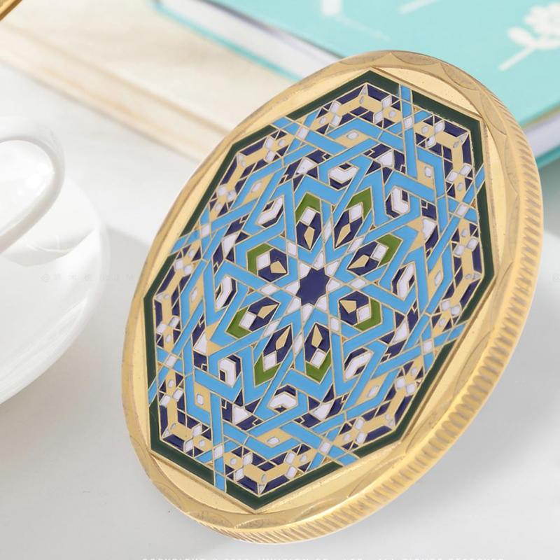 Buy 40*3mm Islamic Theme Muslim Commemorative Mosque Round Gold Plated ...