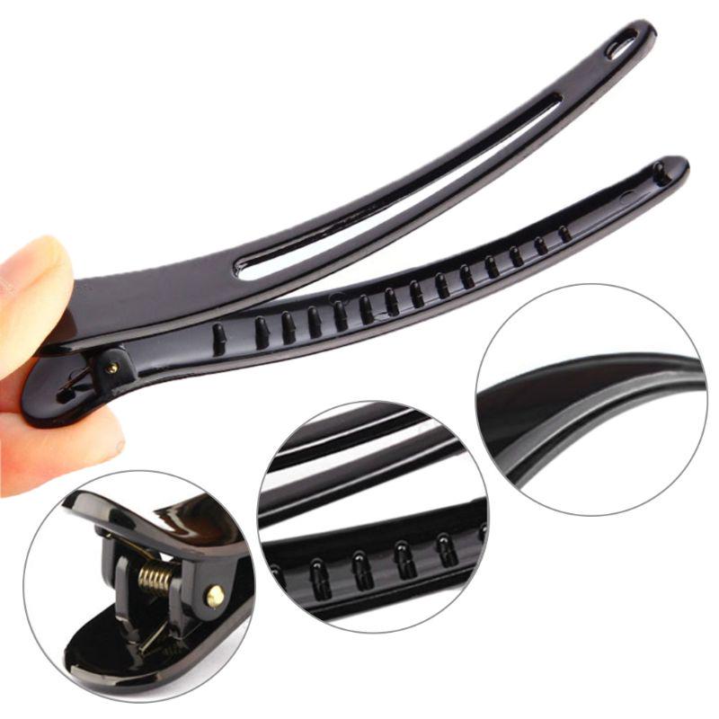 Buy 1Pc Women Girls Black Plastic Single Prong Hair Clip Professional ...
