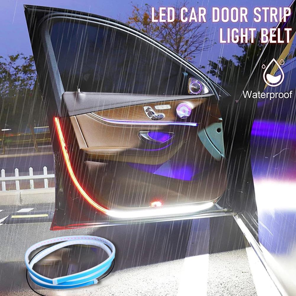 Buy Car Door Warning Strobe Flashing Light Strip Safety 12V 120cm ...