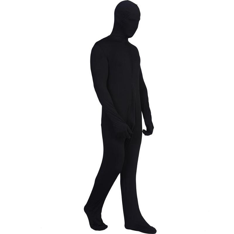 Buy Men Solid Color Jumpsuit Halloween Cosplay Costume Invisible Tight ...